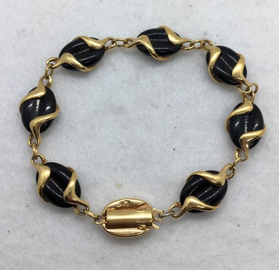 Swarovski black crystal bracelet vintage jewelry - Gem