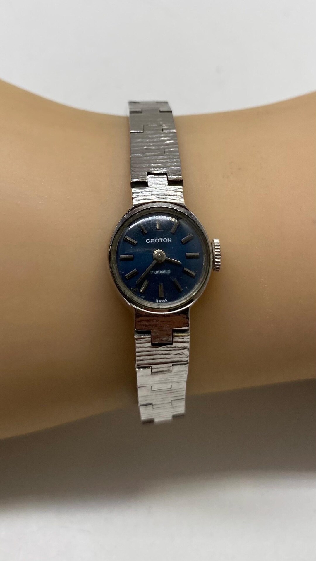 Vintage Art Deco Croton Watch Swiss Wind Mechanical White Gold Women’s ...