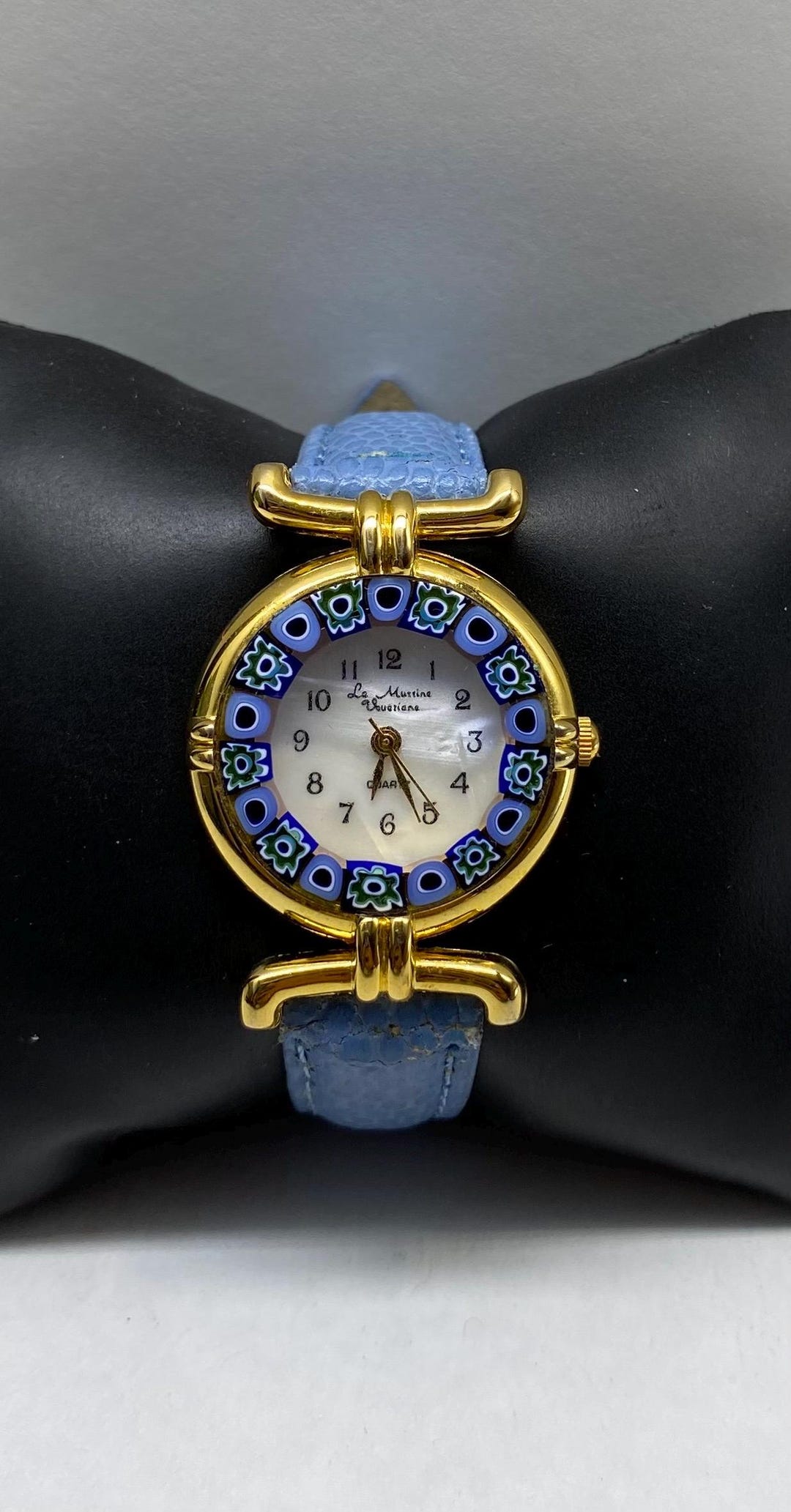 Vintage Murano Millefiori Watch Ladies Watch With Blue Band - Etsy