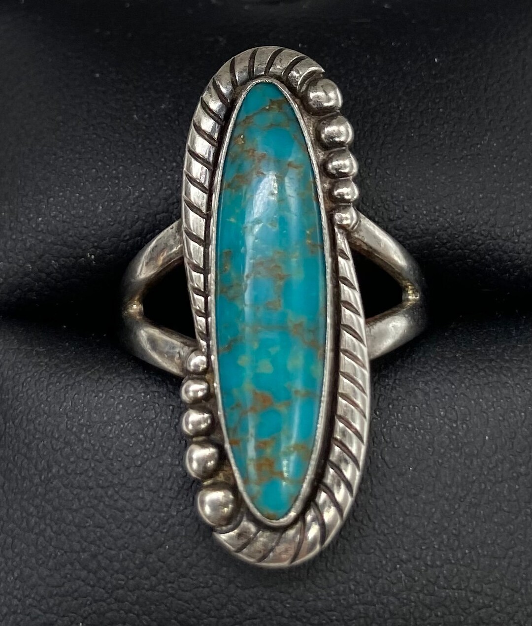 Vintage Sterling Silver Bell Trading Turquoise Ring Size 7.5 - Etsy