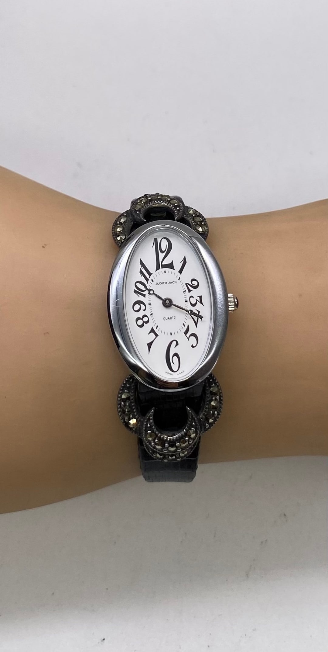 Vintage Judith Jack Sterling Silver Marcasite Watch - Etsy