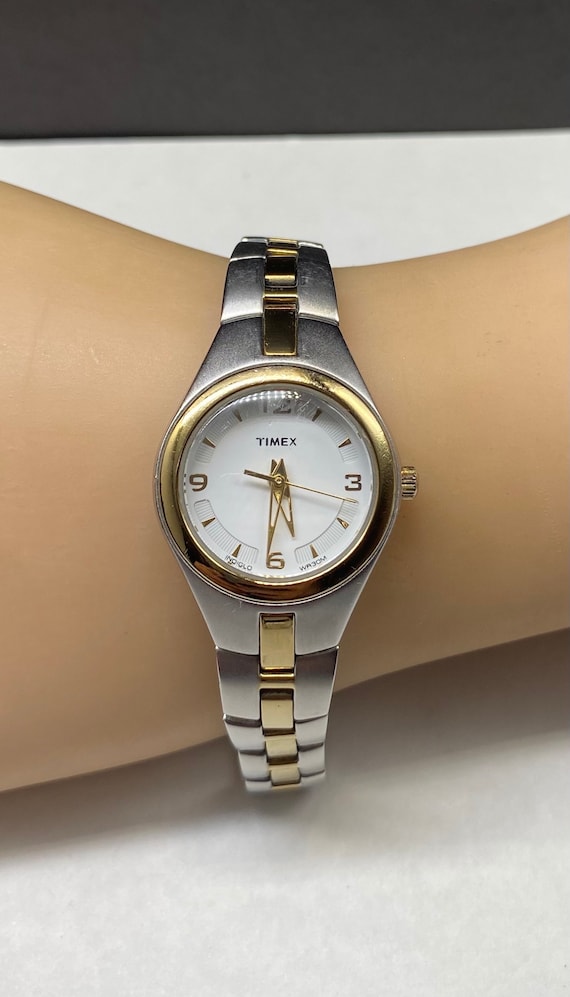 Vintage Timex Watch Two Tone SS Classic Ladies Watch - Gem