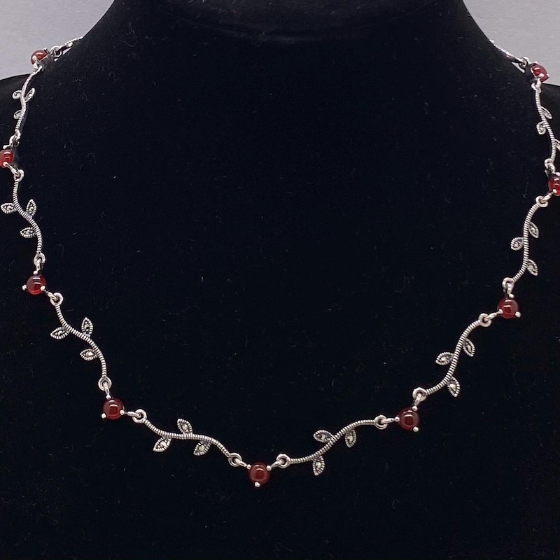 Marcasite Beads Necklace - Etsy