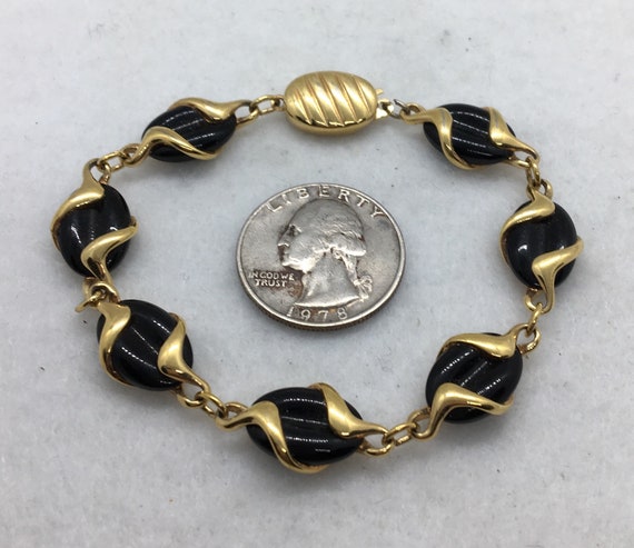 Swarovski black crystal bracelet vintage jewelry - Gem