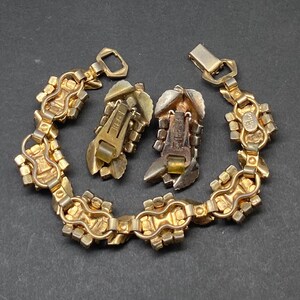 Vintage Hobe Jewelry Set Gold Tone With Crystal Rhinestone - Etsy