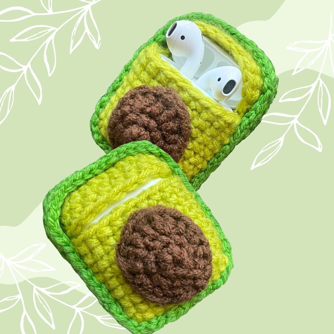 Crochet Avocado AirPod Case Pattern - Etsy
