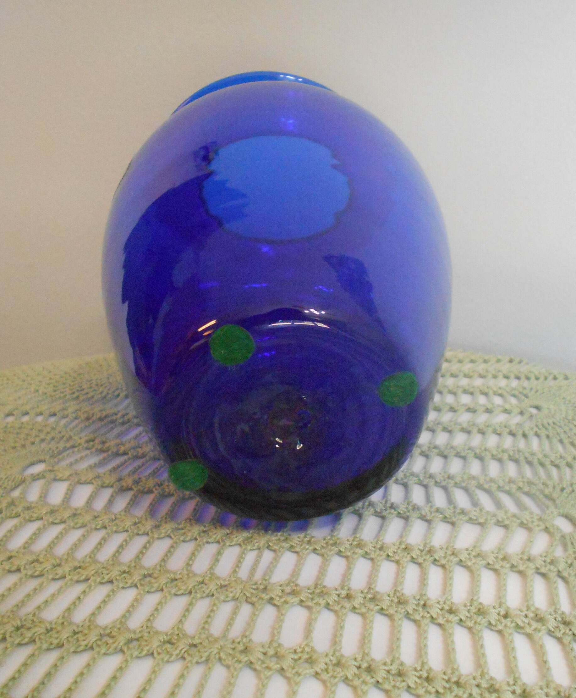 Blenko Glass Cobalt Blue Flower Vase, Vintage Hand Blown American Made ...