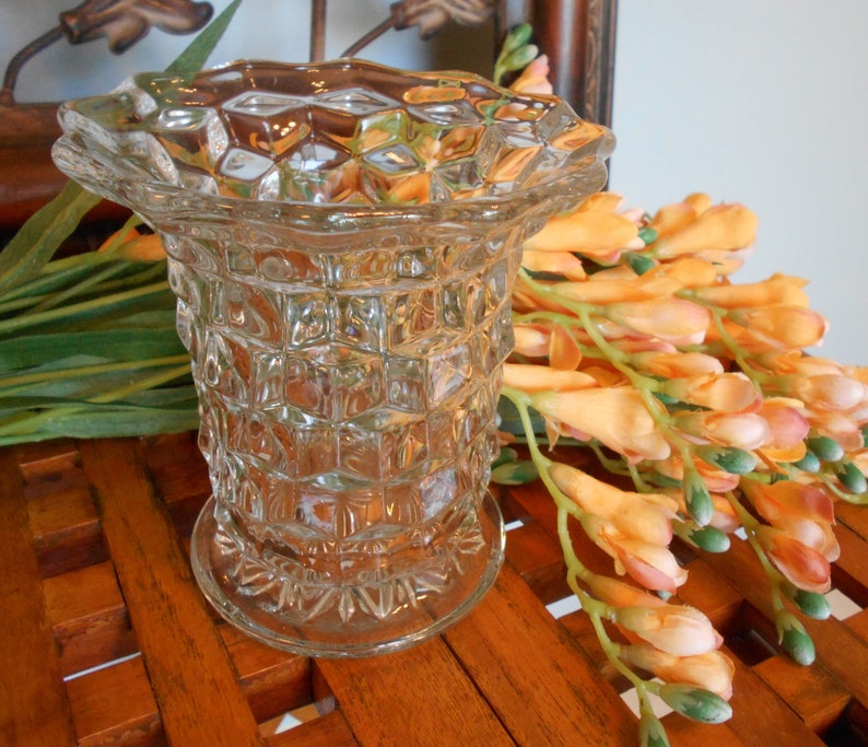 Fostoria American Pattern Glass Flower Vase Vintage Fine | Etsy