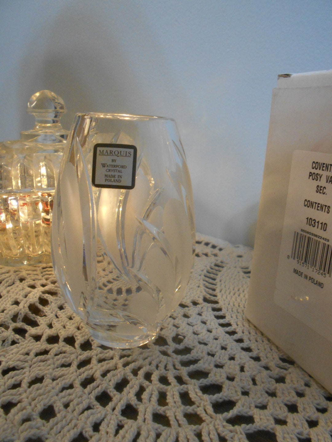 Marquis by Waterford Coventry Posy Vase, Made in Poland, Crystal Vase ...
