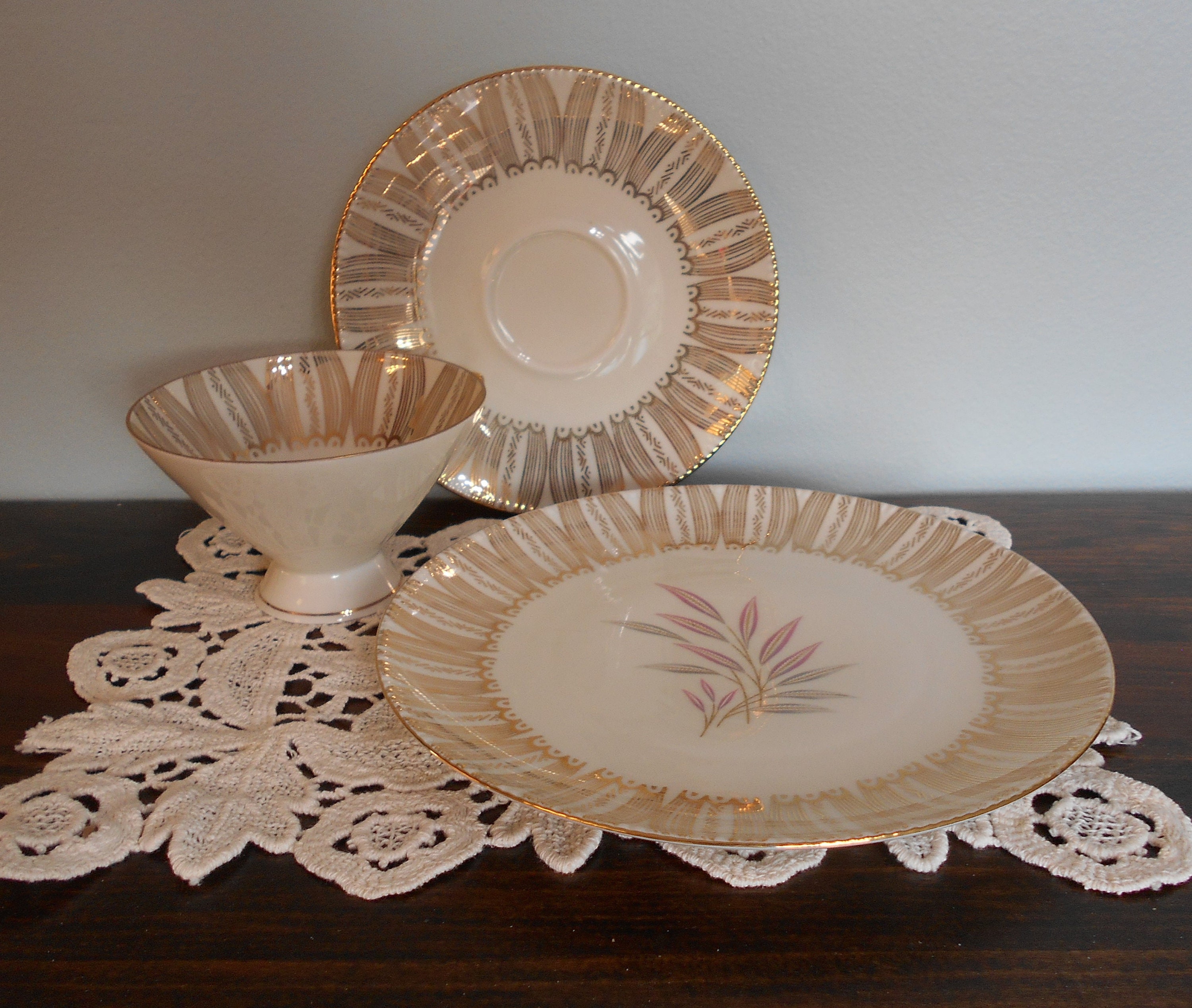 Winterling Bavarian Tea Trio China Set, Art Deco Style, Mid Century ...
