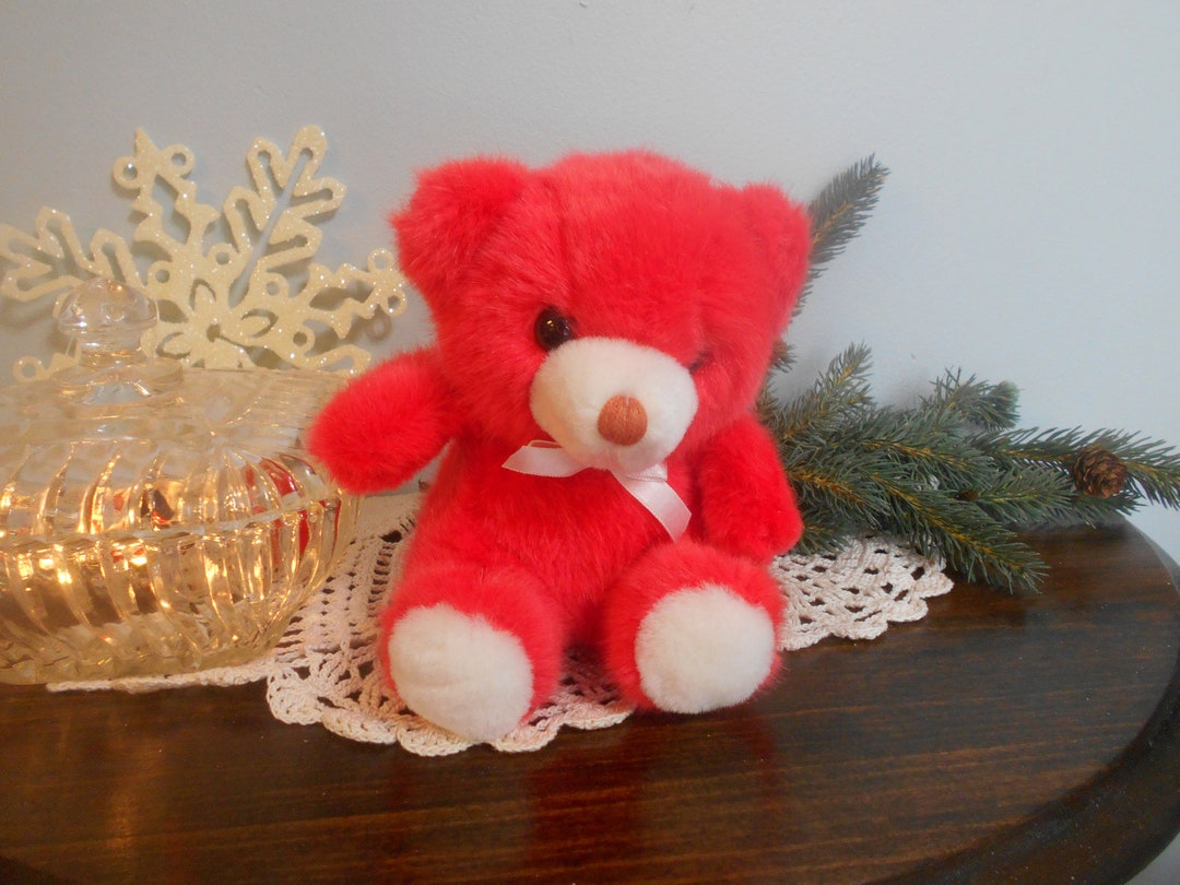 Rare Mary Meyer Red Plush Teddy Bear, Valentines Bear, Vintage Mary ...