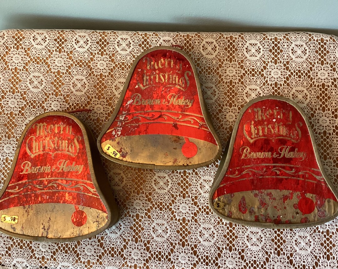 Vintage Brown & Hayley Christmas Bell Boxes,sold Together, Set of 3 - Etsy