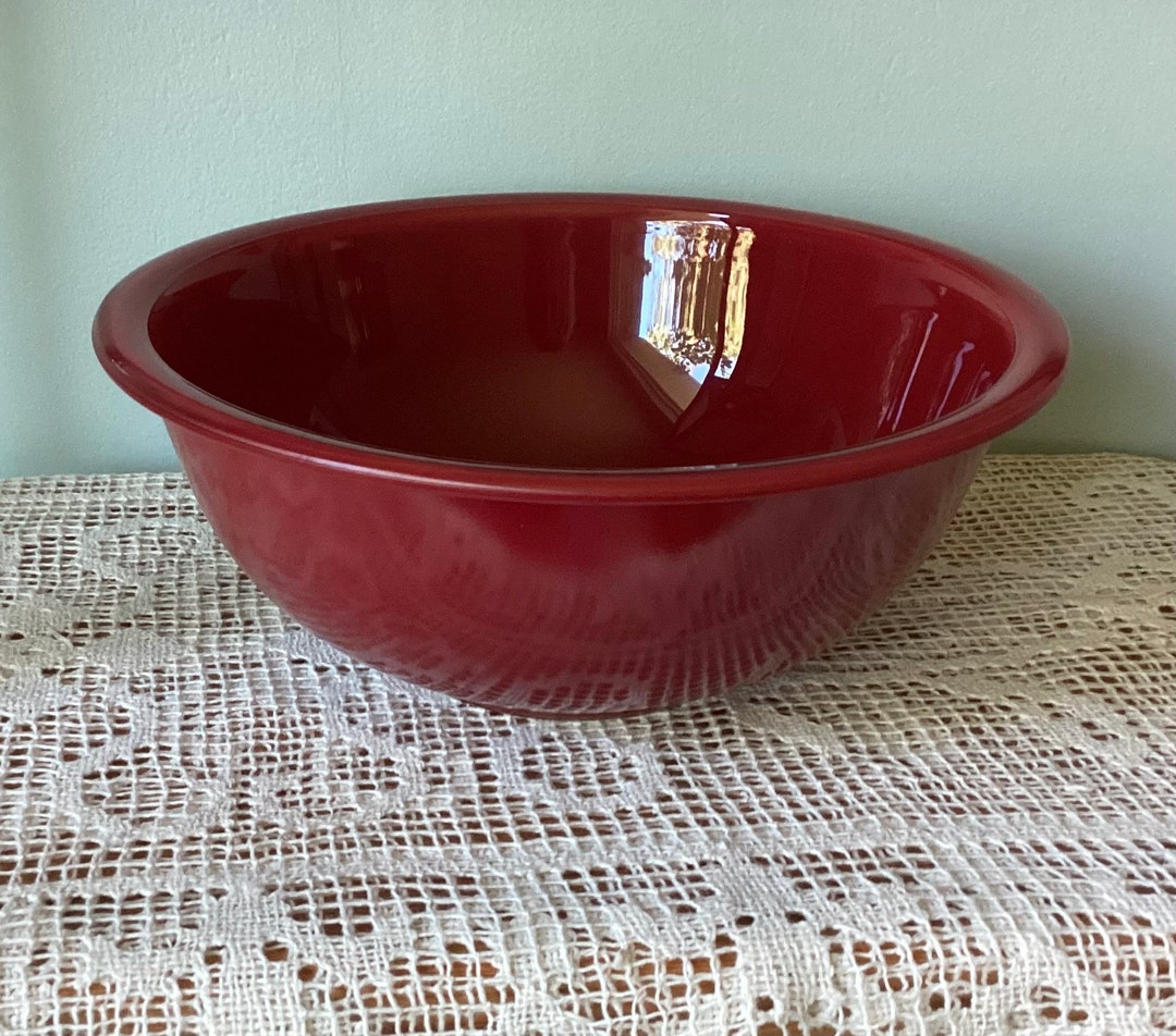 2.5 Qt Dark Red Pyrex Bowl, #325 Pyrex Mixing Bowl, Beautiful Dark Red ...