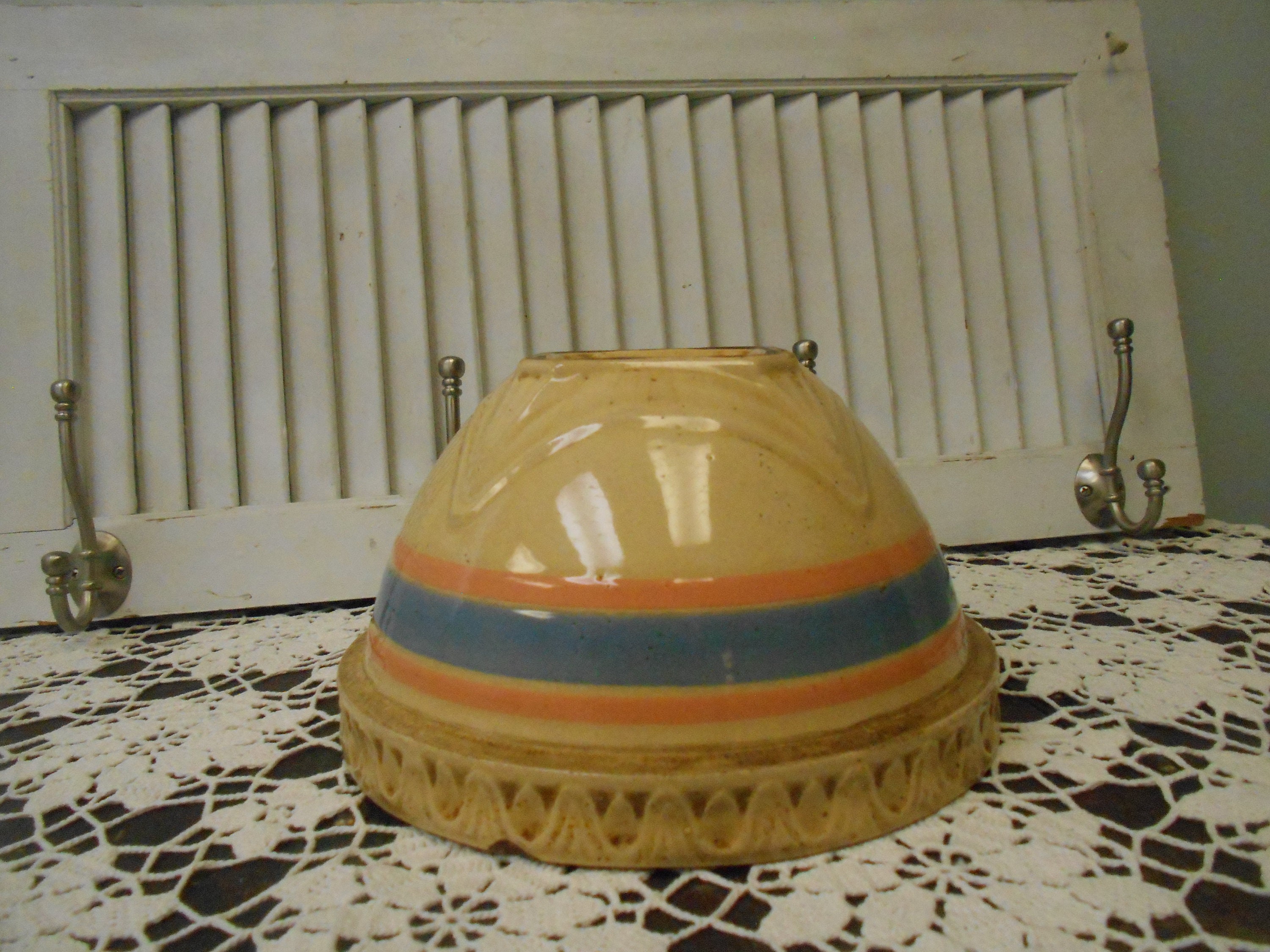 Antique Crock Ware Yellow Ware Mixing Bowl 9 1/2 Bowl - Etsy