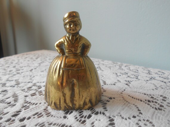 Vintage Brass Lady Bell Tea Bell Made in England Stamped - Etsy