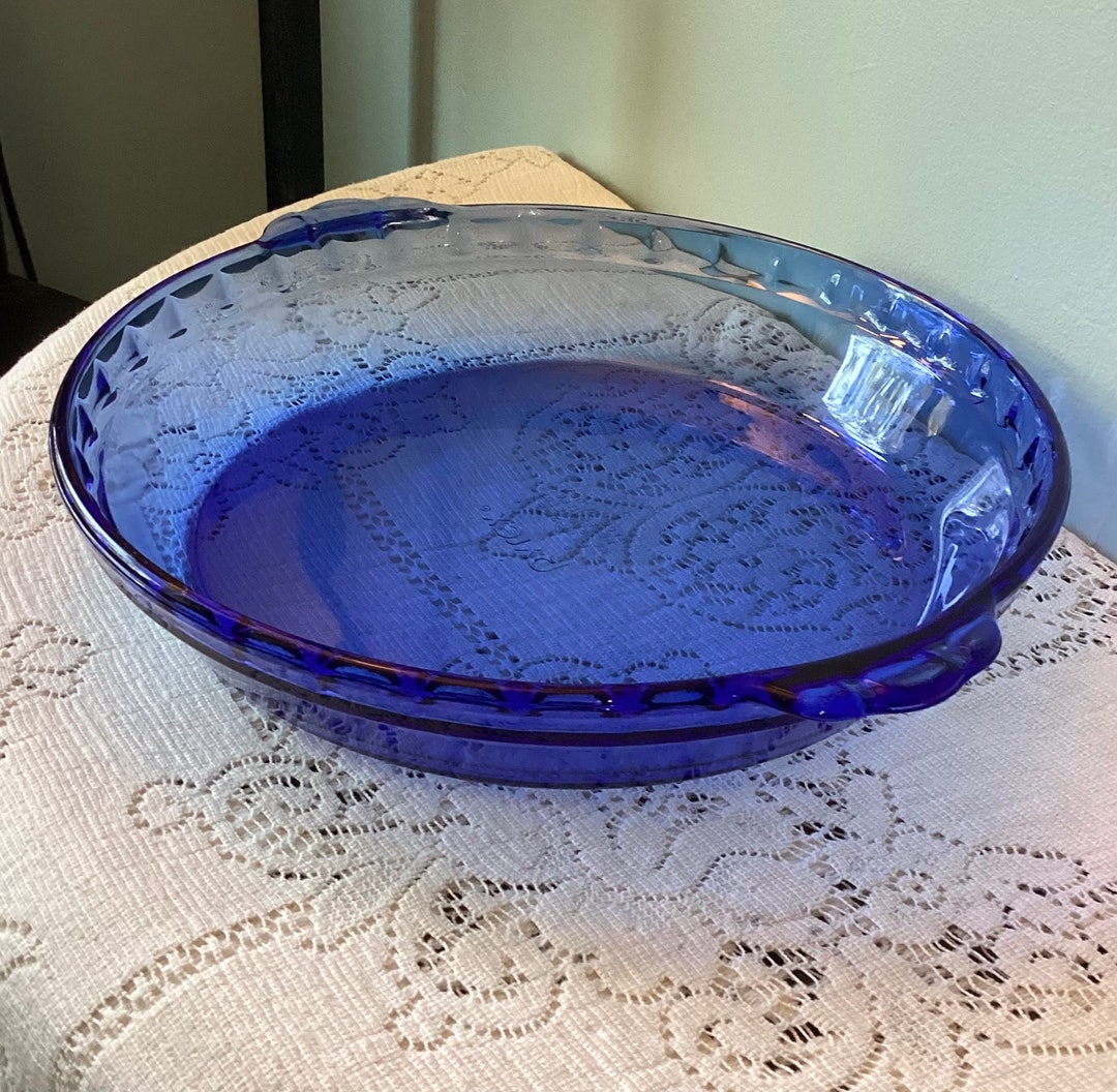 Pyrex Cobalt Blue Scalloped Edge Pie Plate, 9.5 Size, Blue Bakeware - Etsy