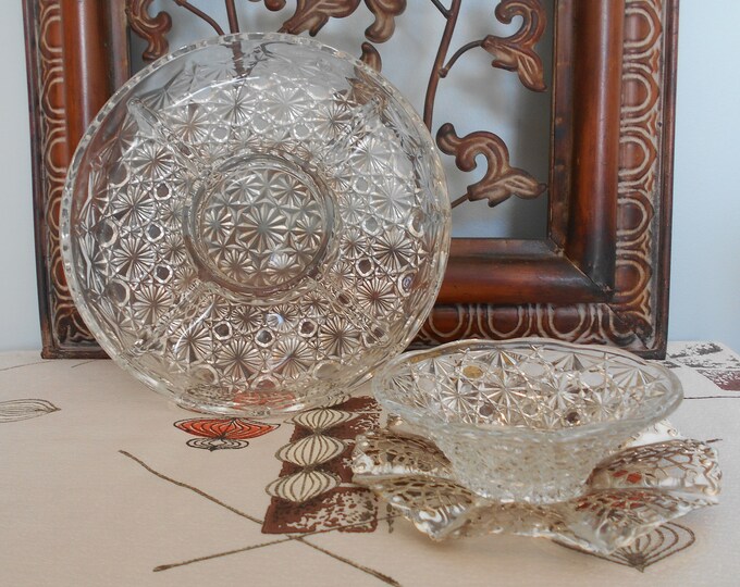 Daisy and Button Clear, Imperial Glass, Ohio, Divided Relish Dish ...