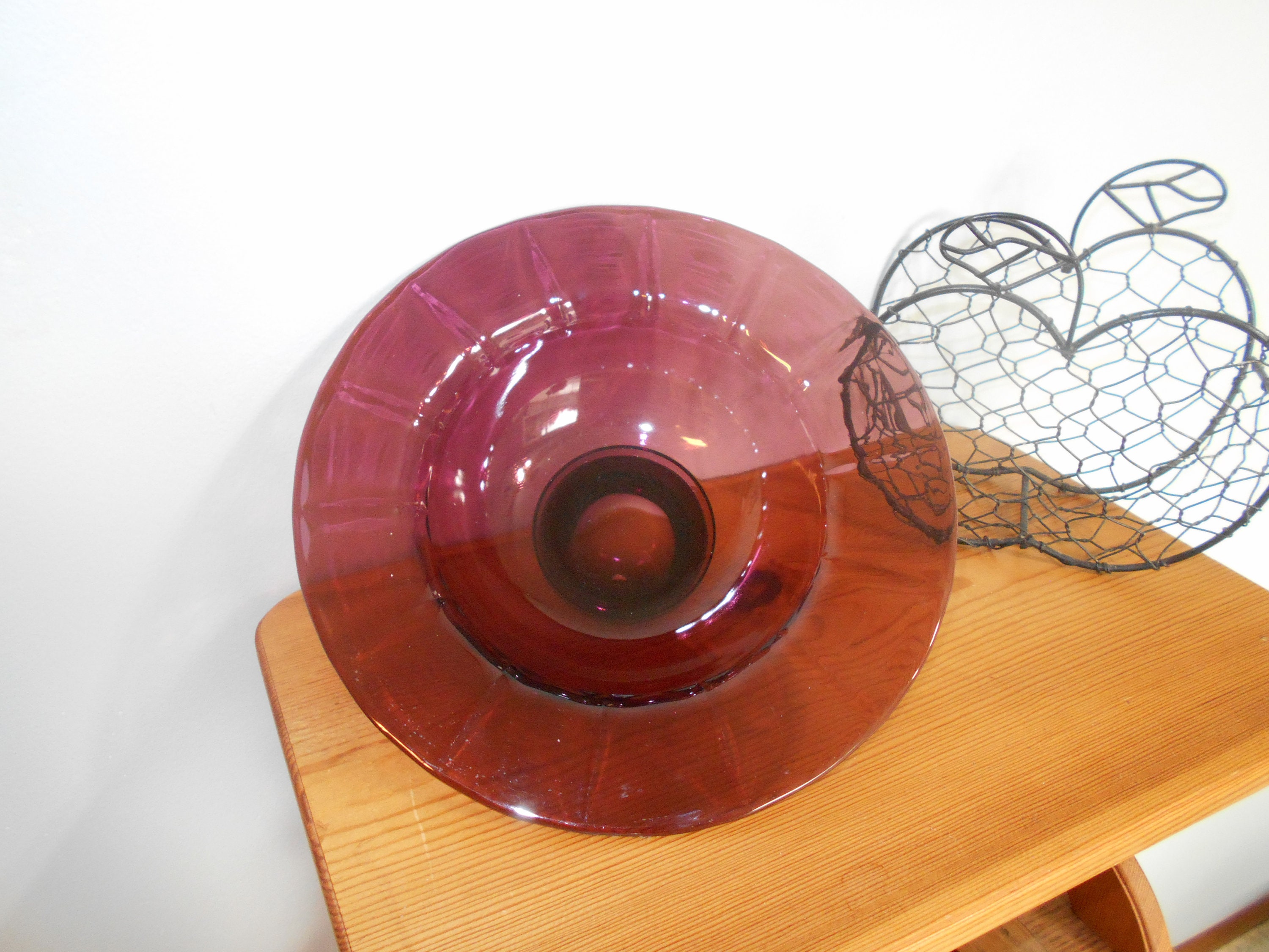 Purple Depression Glass Pressed Bowl, 1920's-30's, Wide Panel Style ...