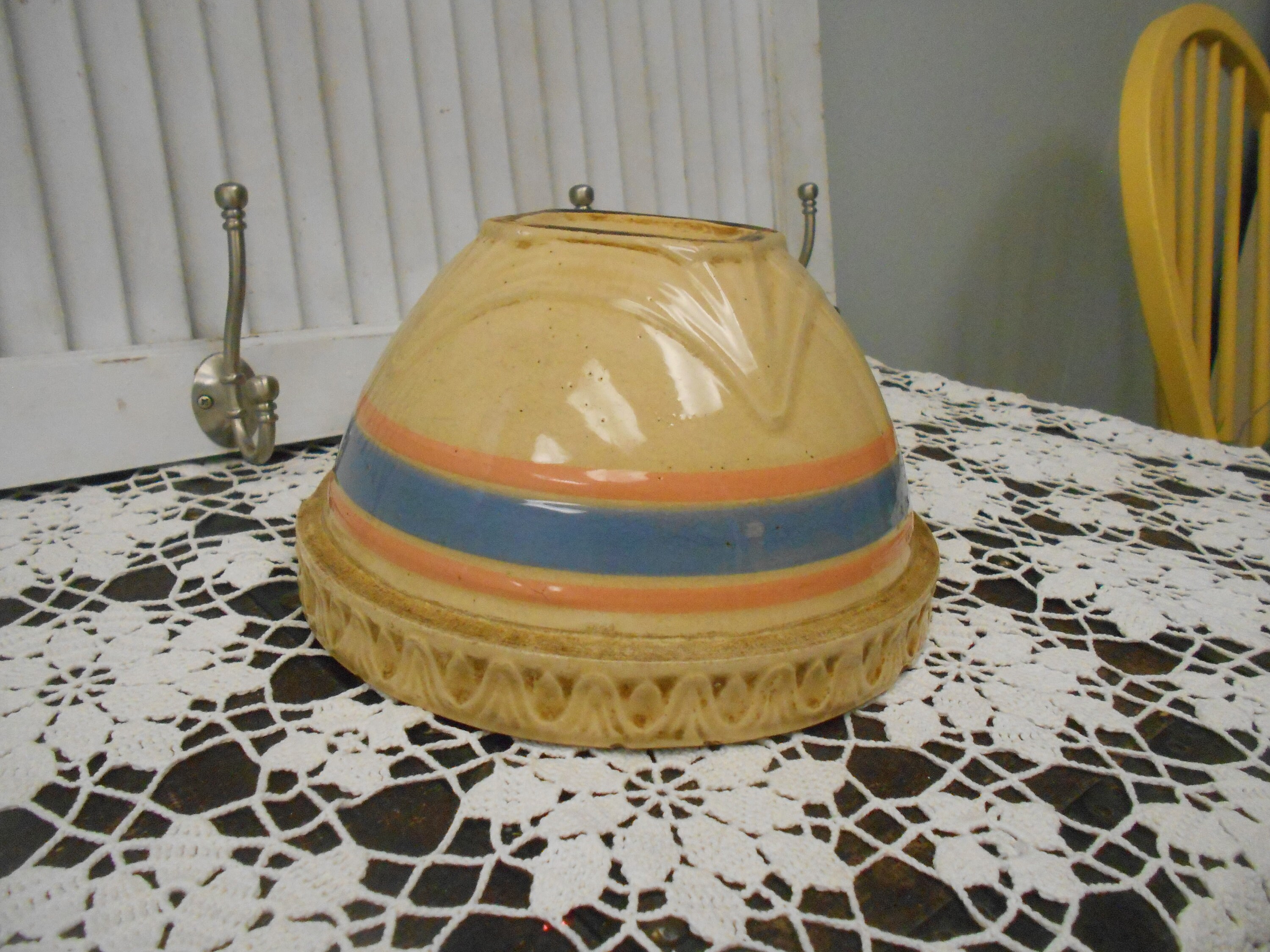 Antique Crock Ware Yellow Ware Mixing Bowl 9 1/2 Bowl - Etsy