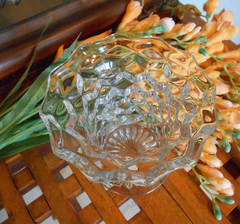 Fostoria American Pattern Glass Flower Vase Vintage Fine | Etsy