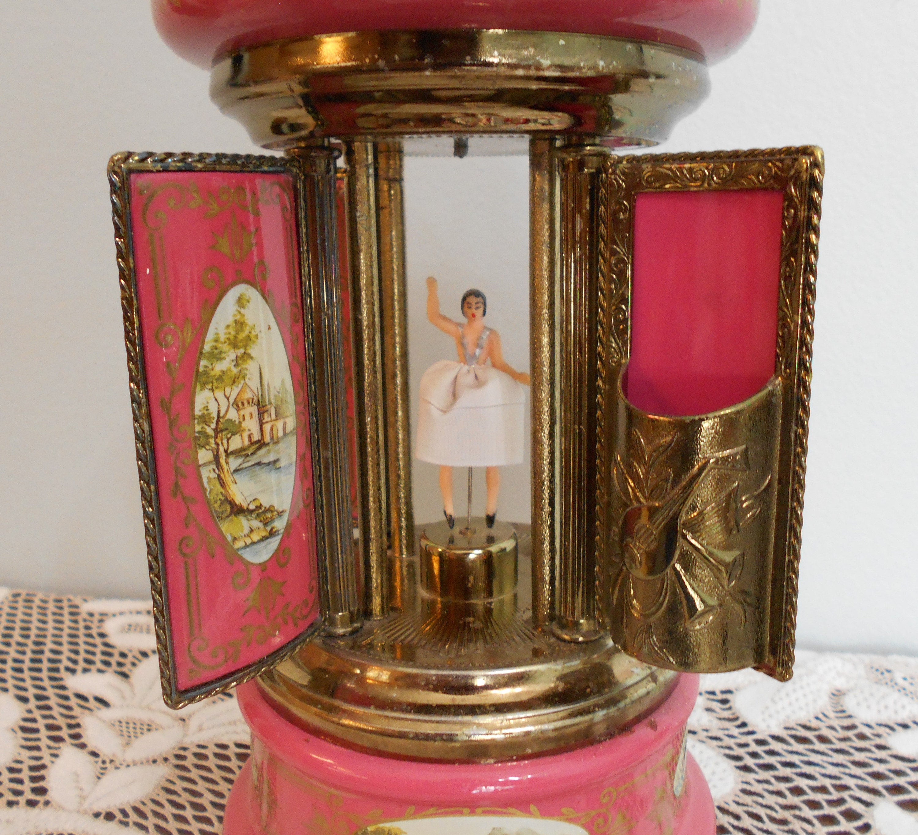 RARE Metal Ballerina Music Box Pink Wind Up Music Box de - Etsy México