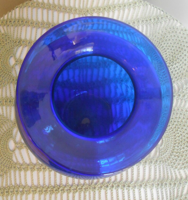 Blenko Glass Cobalt Blue Flower Vase Vintage Hand Blown - Etsy Canada