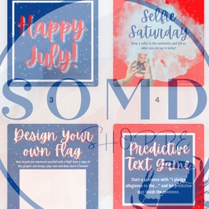 4th of July Social Media Graphics - Etsy