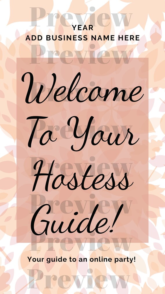 Hostess Guide Online Partty | Etsy
