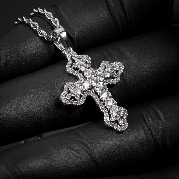 Silver Cross Pendant - Etsy