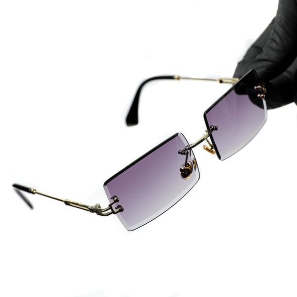 Rimless Sunglasses - Etsy