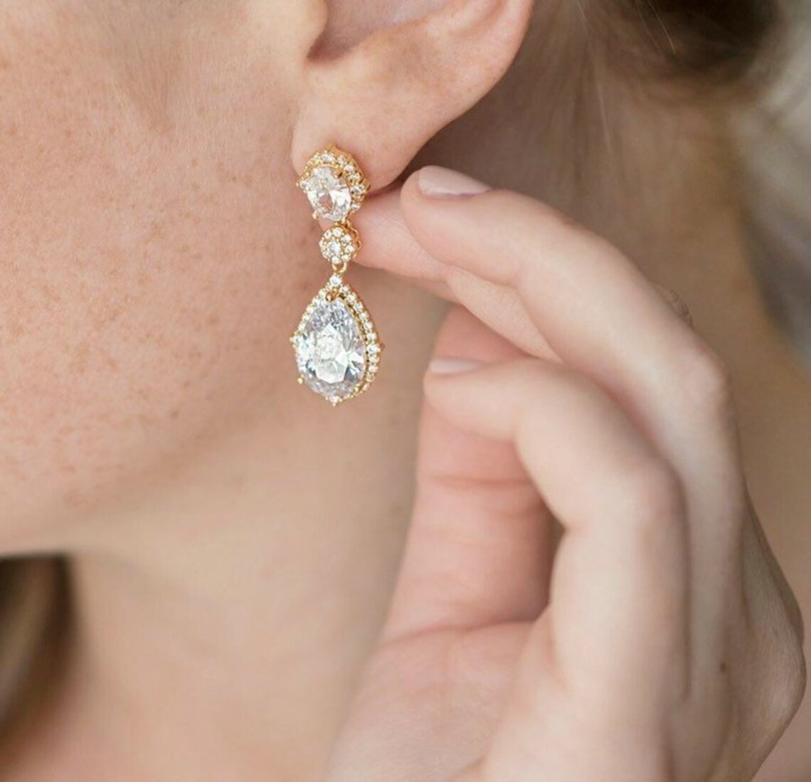 Stud Bridal Earrings Bridal Statement Earrings Bridal - Etsy