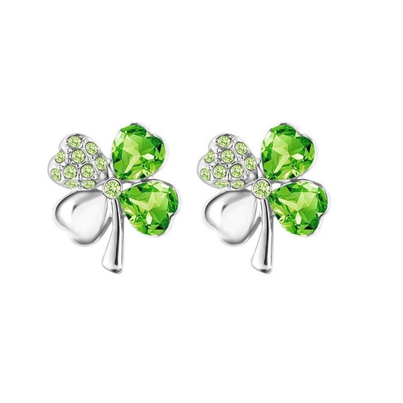 Four Leaf Clover Earrings - Etsy