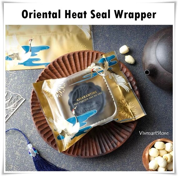 Mooncake Wrapper 100 Pcs With Tray & Cookie Bag Sealer for | Etsy