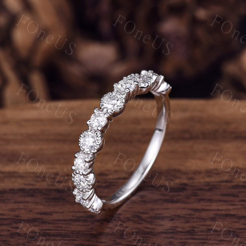 Half Eternity Band - Etsy