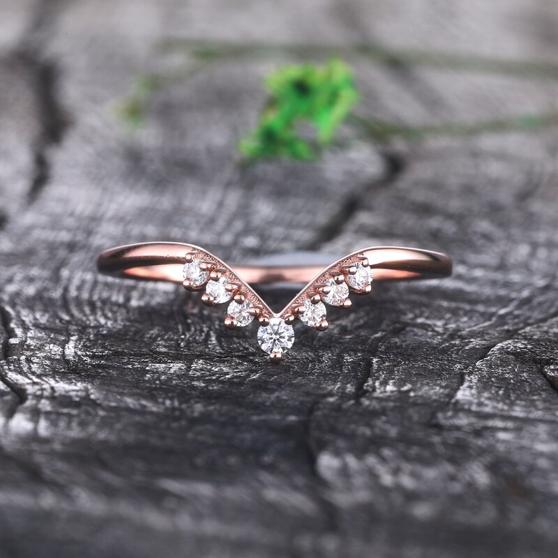 Gold Chevron Wedding Band - Etsy