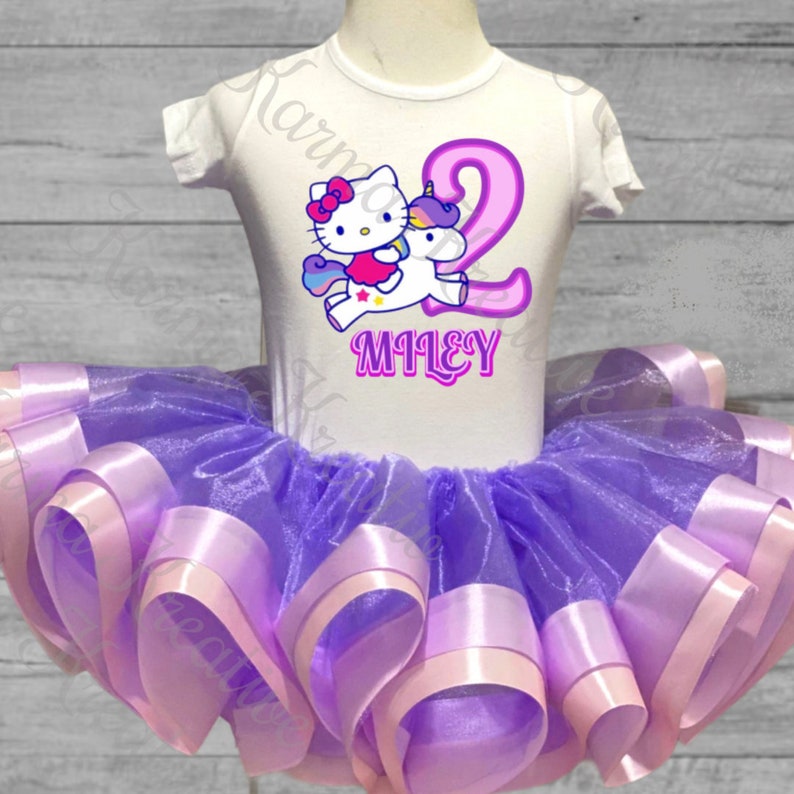 Hello Kitty Tutu Birthday Outfit Custome Personalized Set - Etsy