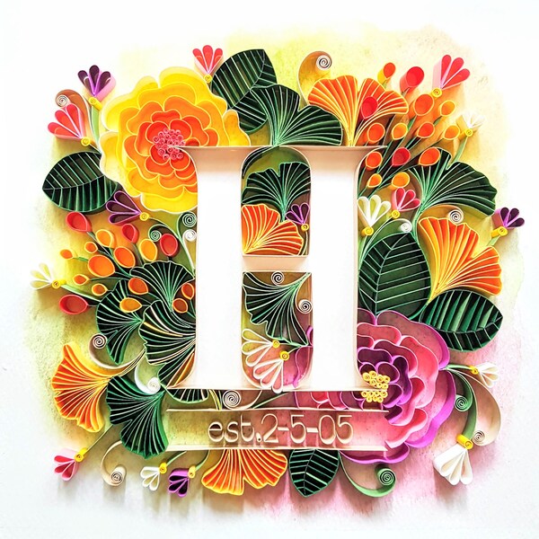 Quilled Monogram - Etsy