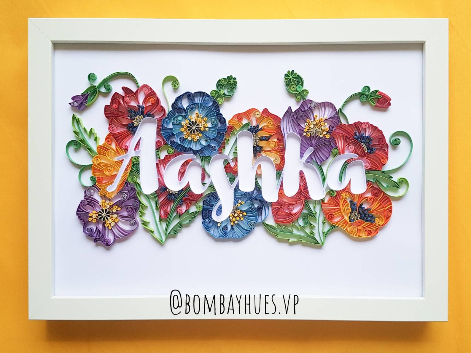 Handmade Quilled Name Art Perfect for Home Decor Nursery - Etsy