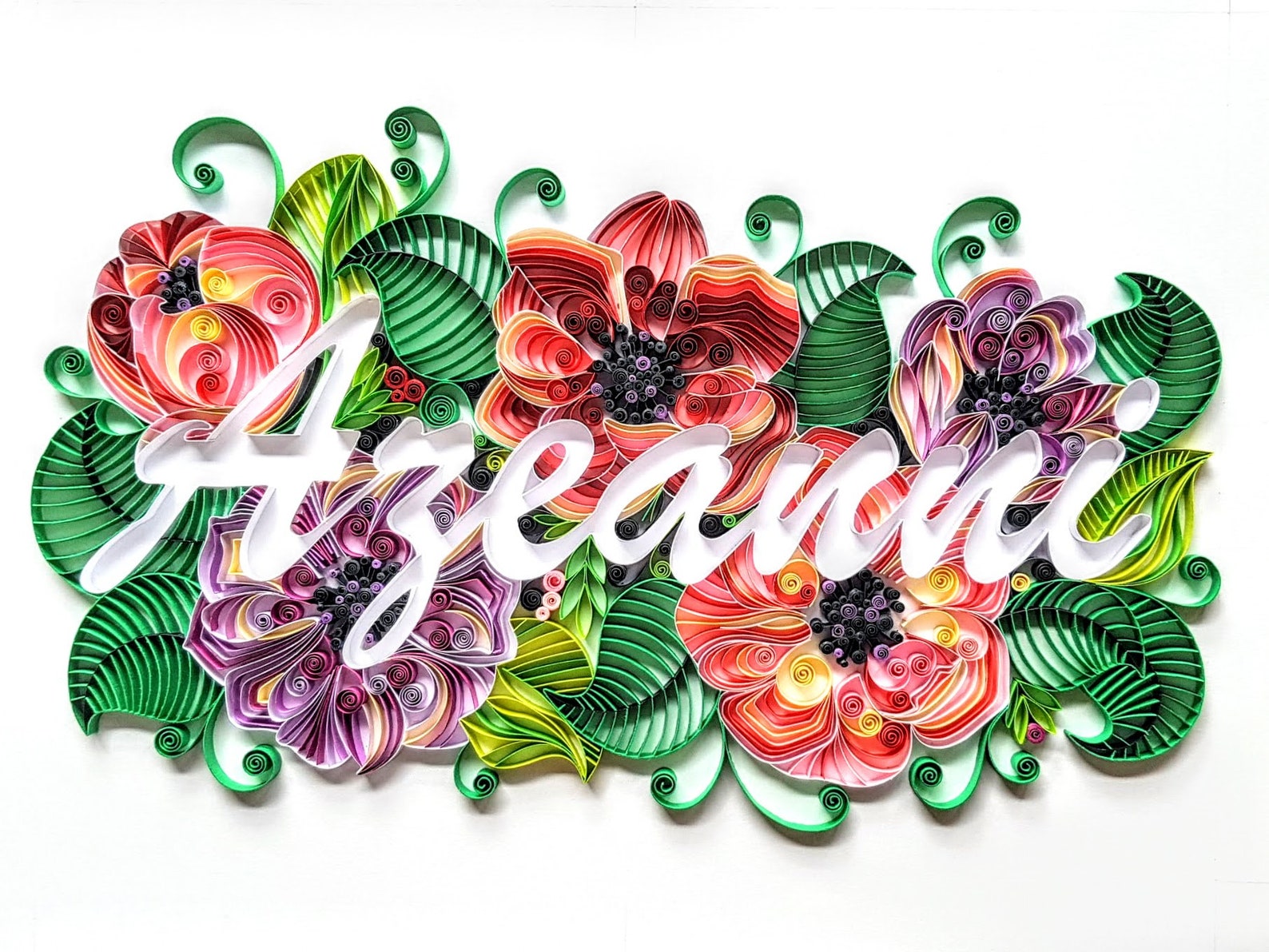 Handmade Quilled Name Art Perfect for Home Decor Nursery - Etsy