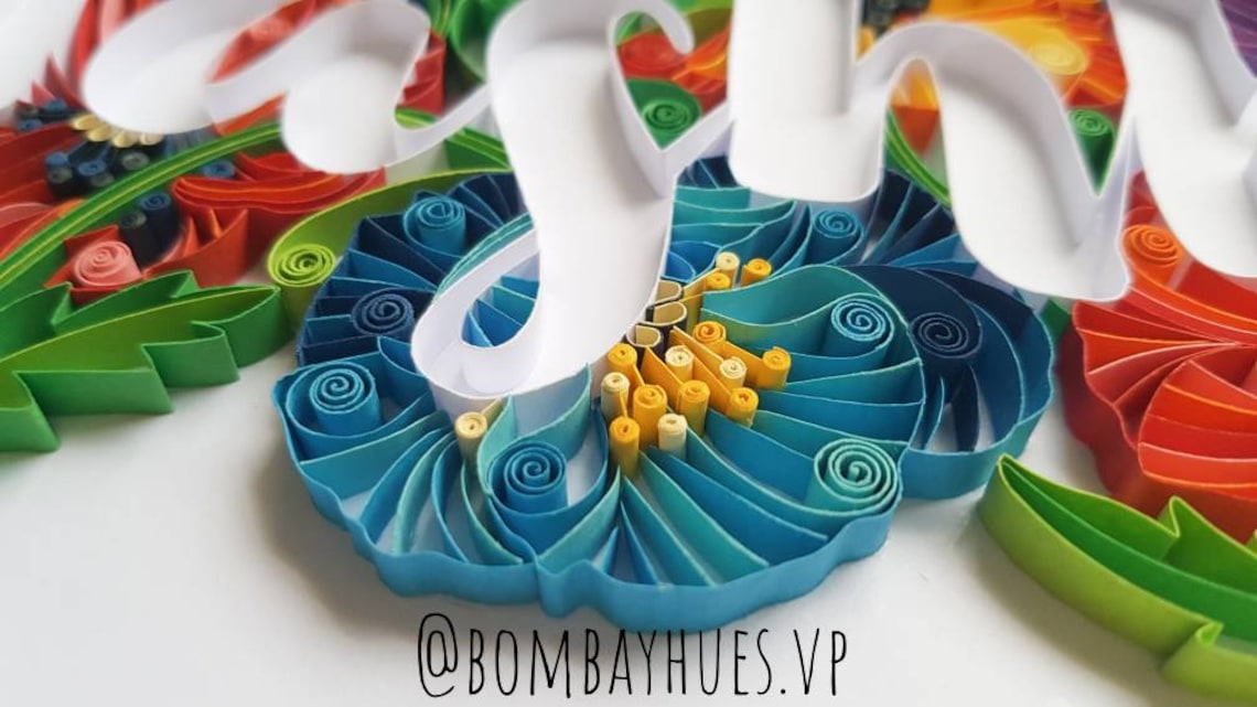 Handmade Quilled Name Art Perfect for Home Decor Nursery - Etsy