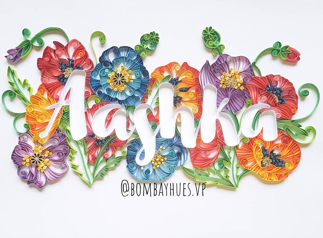 Handmade Quilled Name Art Perfect for Home Decor Nursery - Etsy