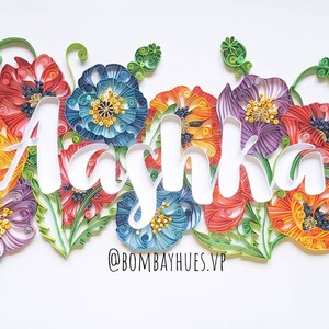 Handmade Quilled Name Art Perfect for Home Decor Nursery - Etsy