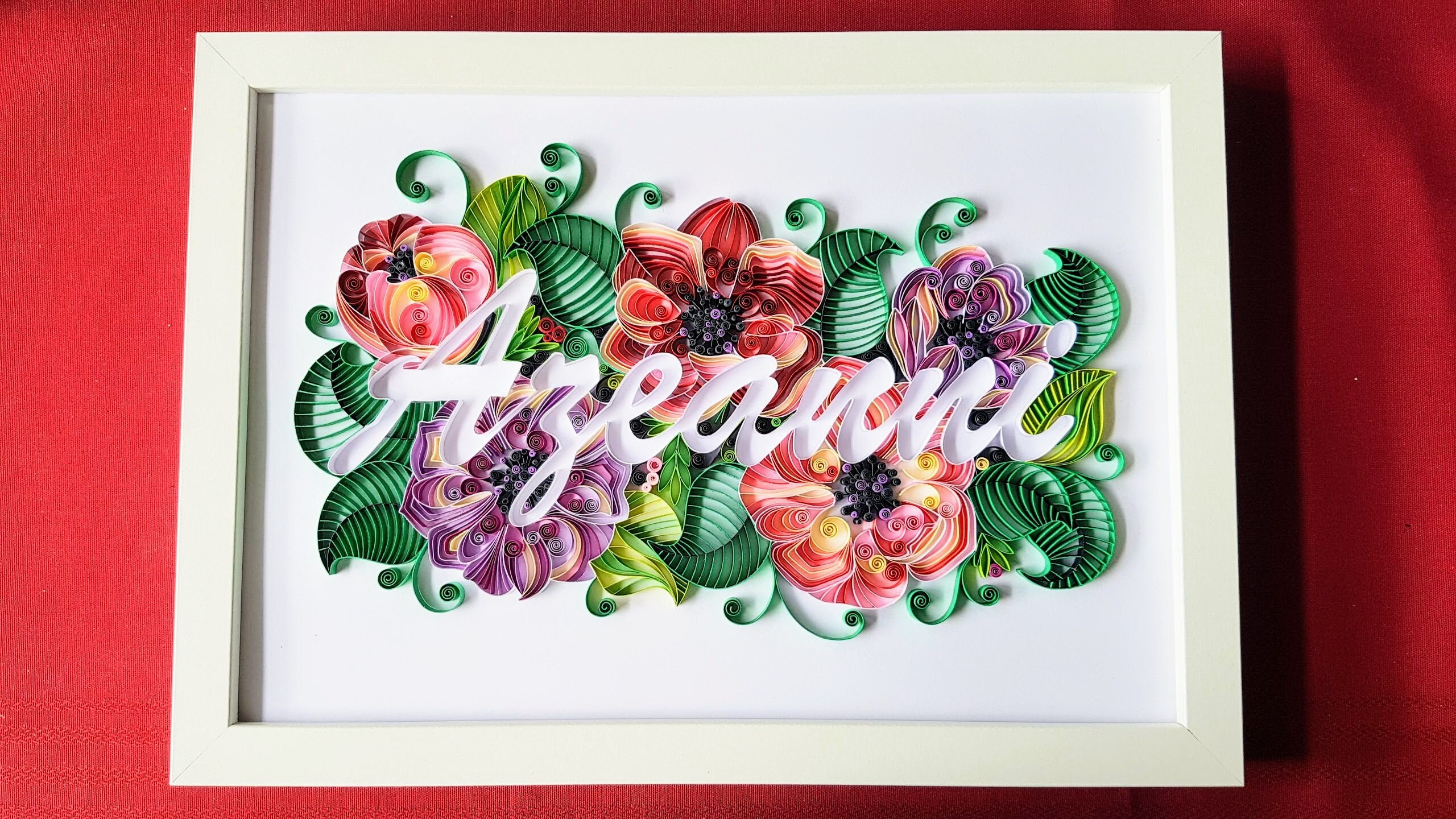 Handmade Quilled Name Art Perfect for Home Decor Nursery - Etsy