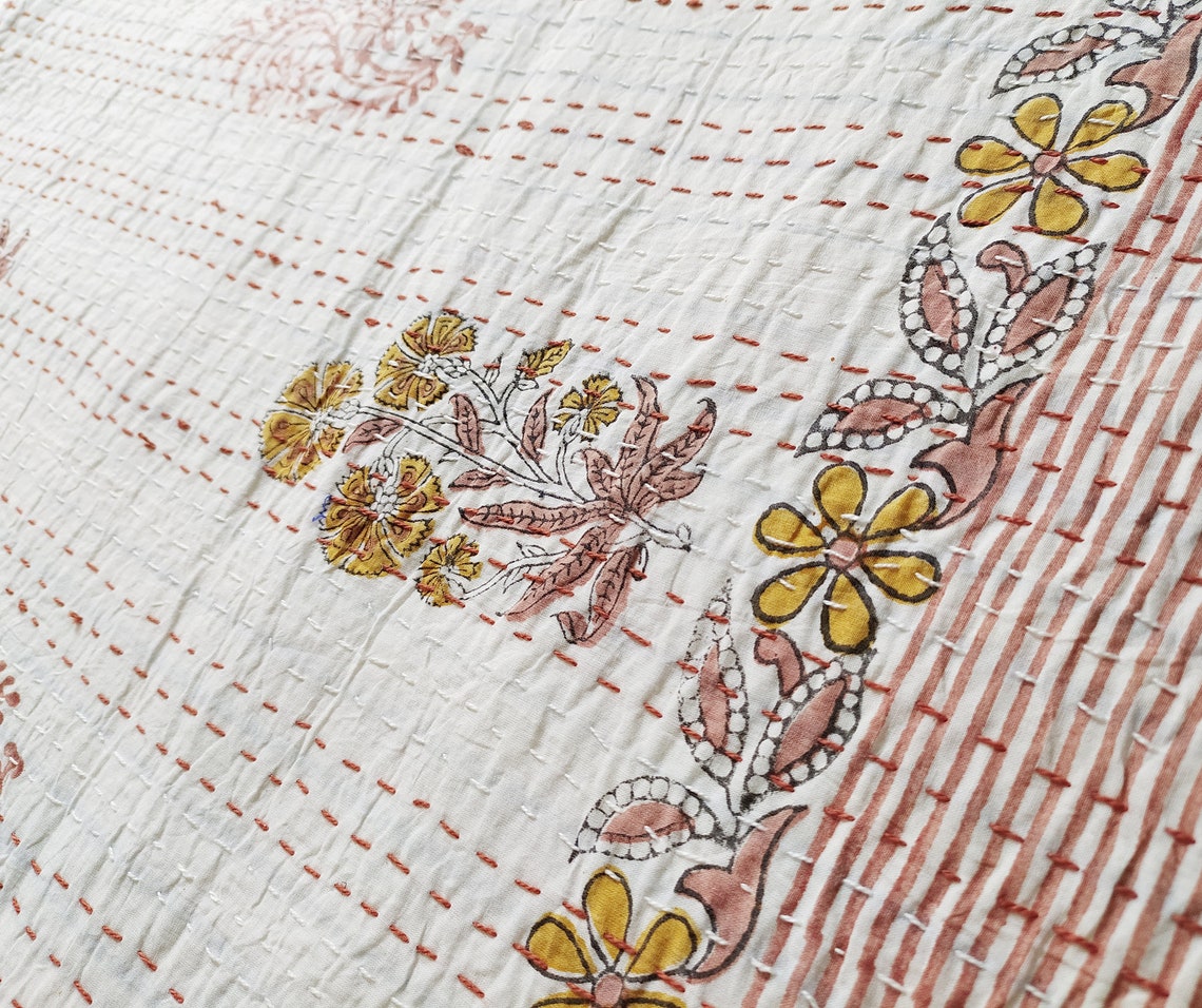 Handmade Kantha Quilt - Etsy