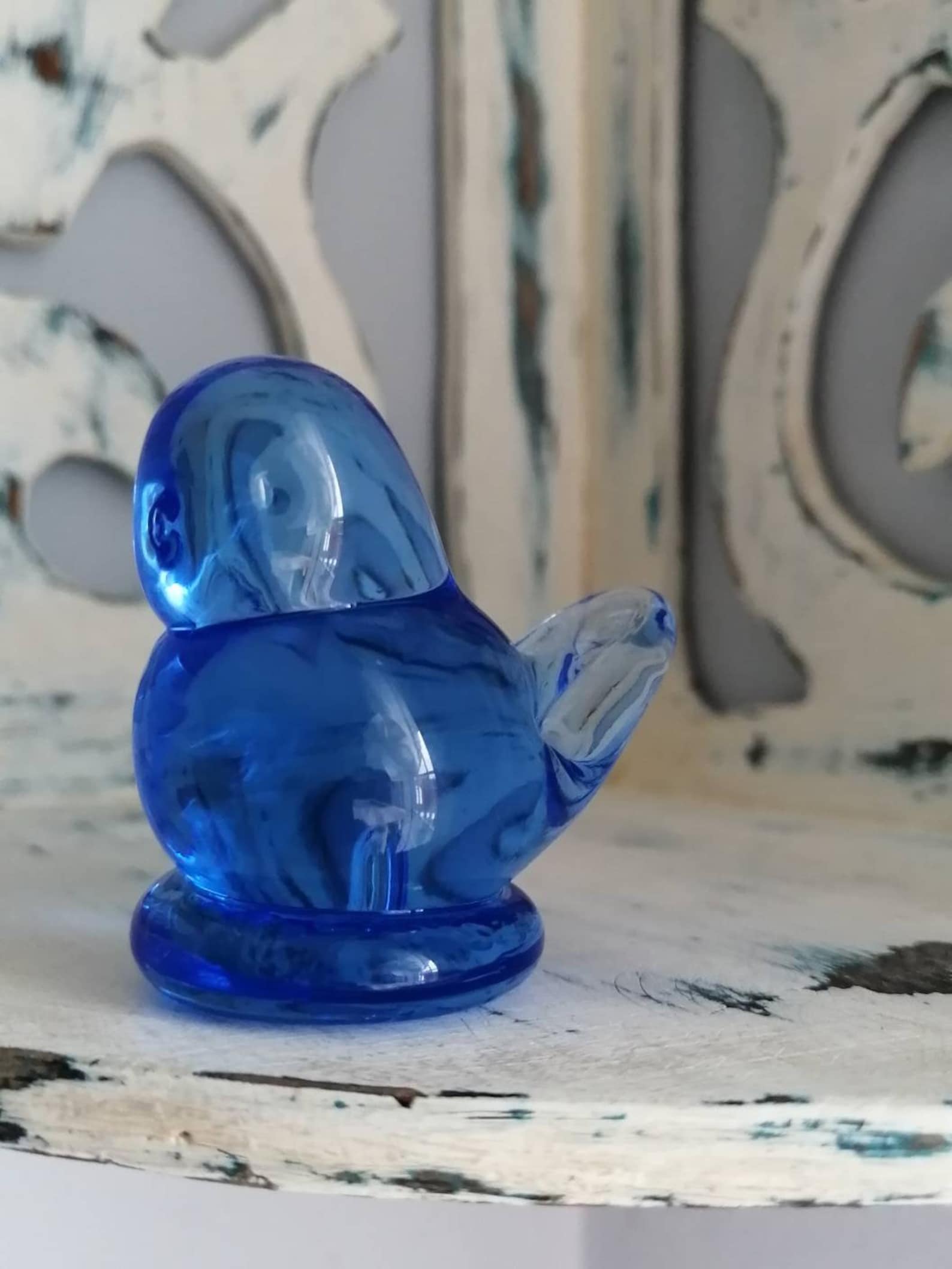 Blue Bird by Ron Ray Blown Glass Vintage Blue Bird - Etsy UK