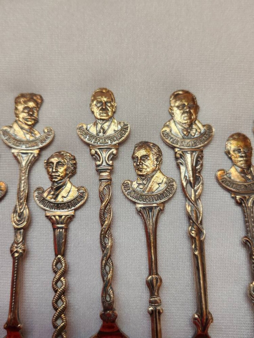 Vintage 14 Souvenir Silver Plated EPNS Spoons With the Image of the ...