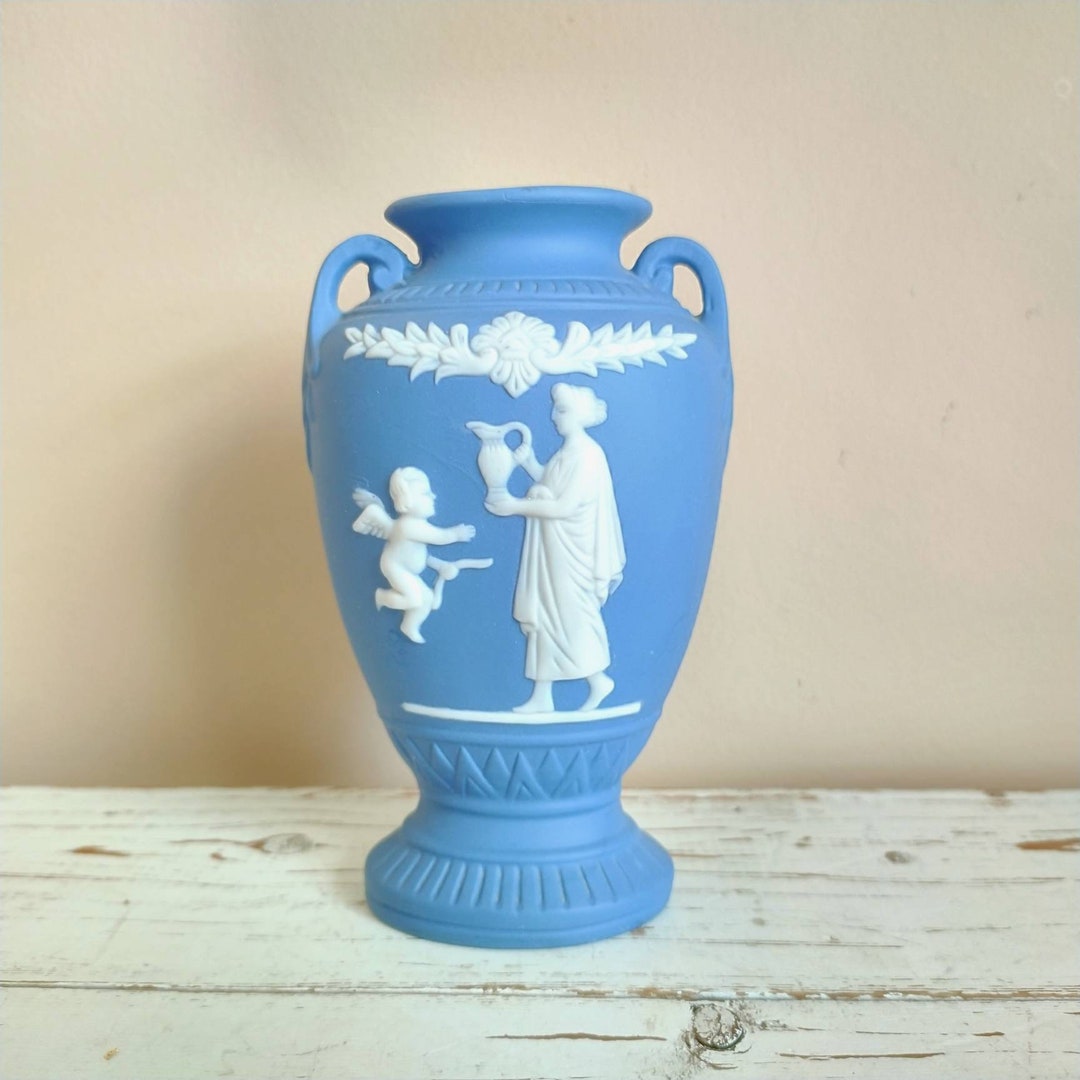 Jasperware Wedgwood Vase Vintage Porcelain Antique Collectible Unique ...