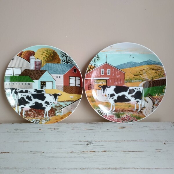 Cow Dinner Plate Set - Etsy