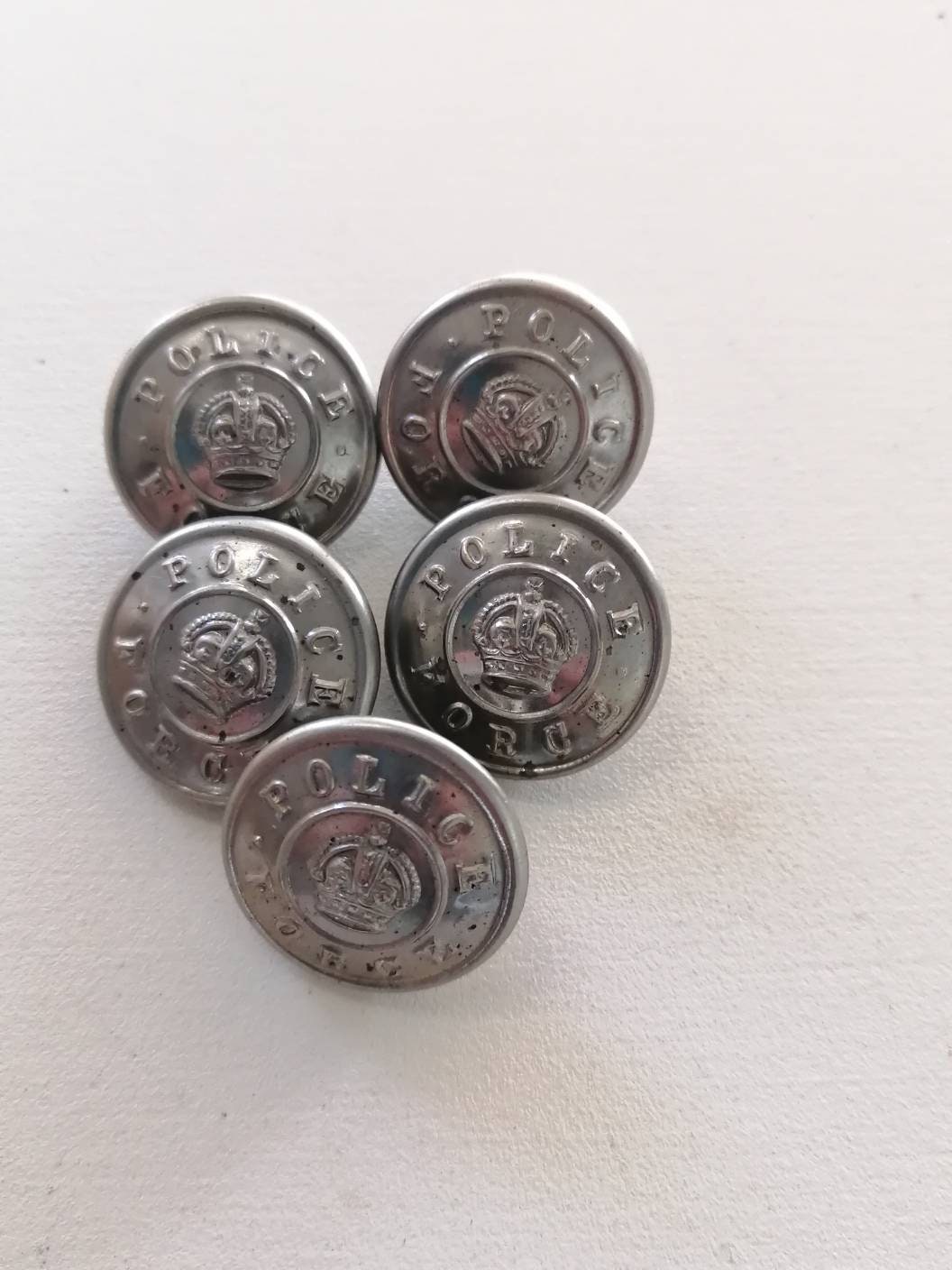 Police Uniform Buttons Antique Buttons 5 Vintage Buttons - Etsy