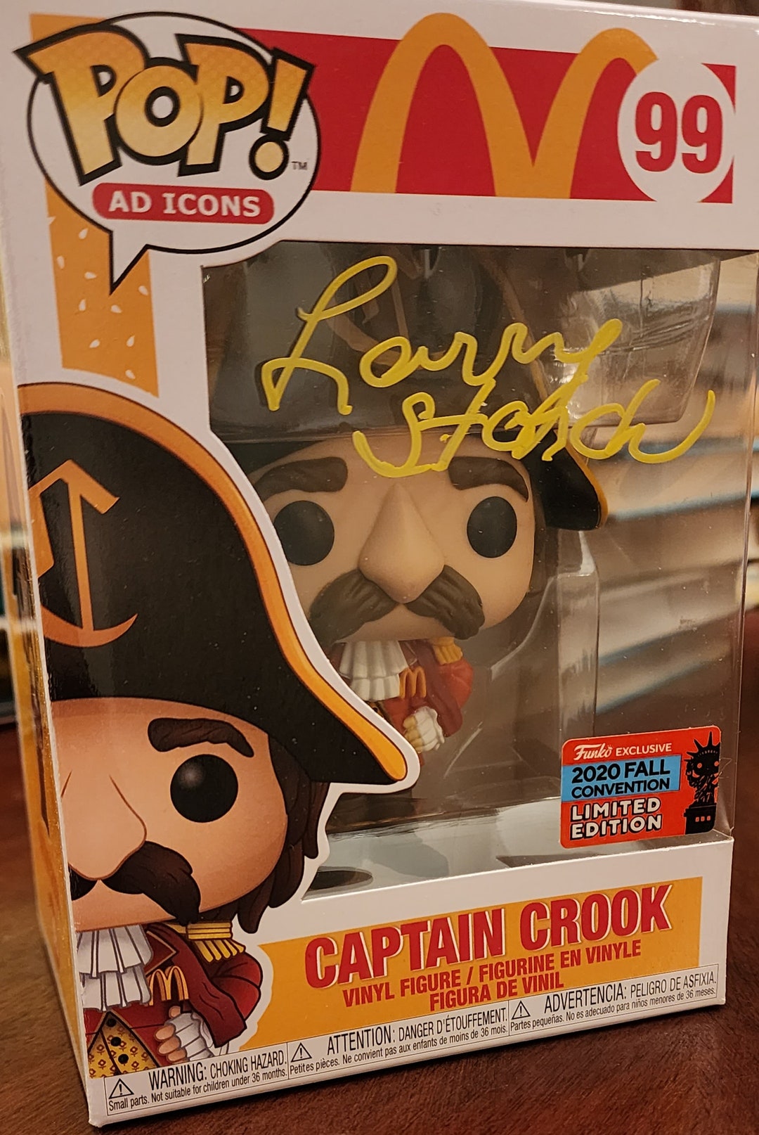 Larry Storch Signed Captain Crook Funko Pop Yellow - Etsy